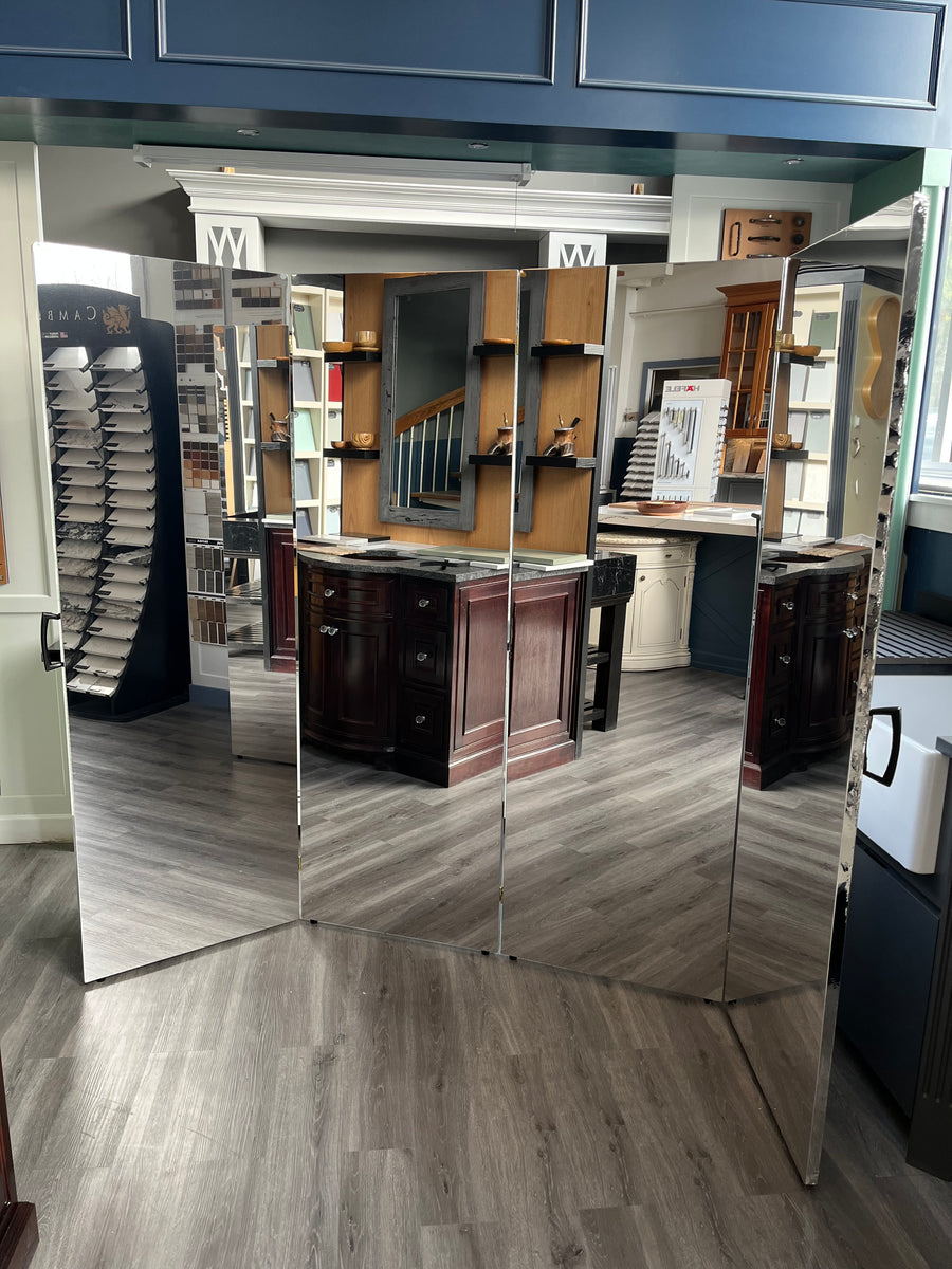 9672-QUAD FOLD 24" x 72" x 1"- 4 Panels – MirrorLite Glassless Mirrors